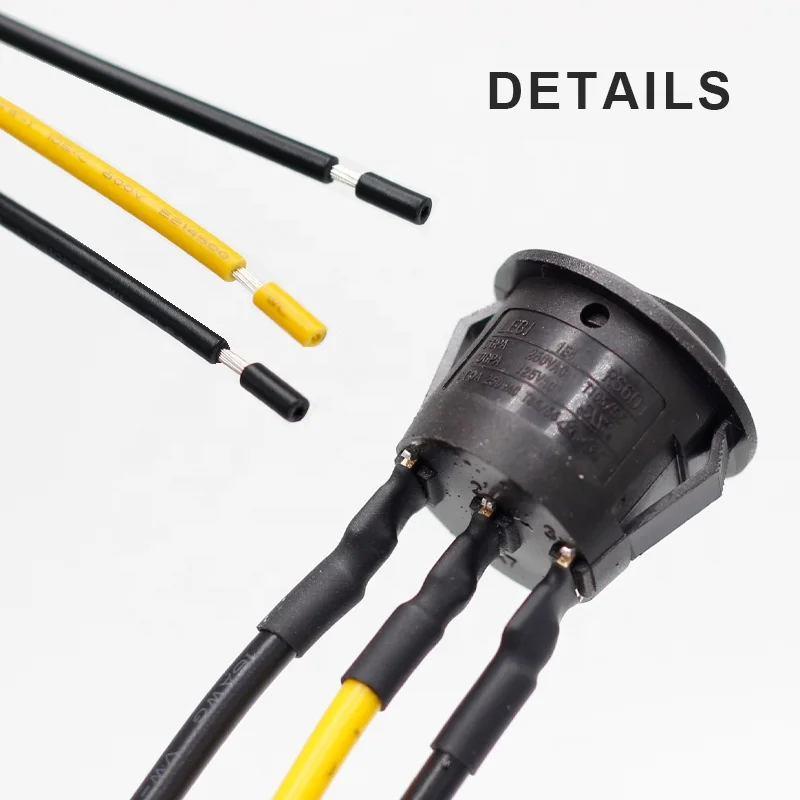 250v 6a On-off-on 3 Position Rocker Switch 3 Pin Switch With Cable ...