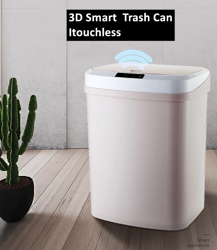 2020 New Touchless Smart Automatic 15 Liter Garbage Waste Bins ...