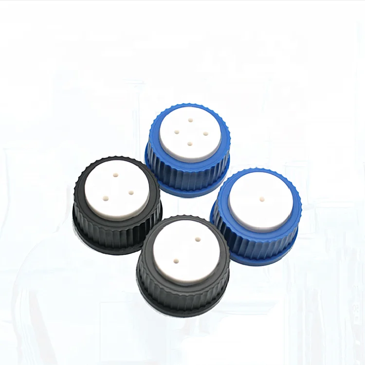 GL45 Mobile phase solvent Spiral PTFE cover can be customized plastic ...
