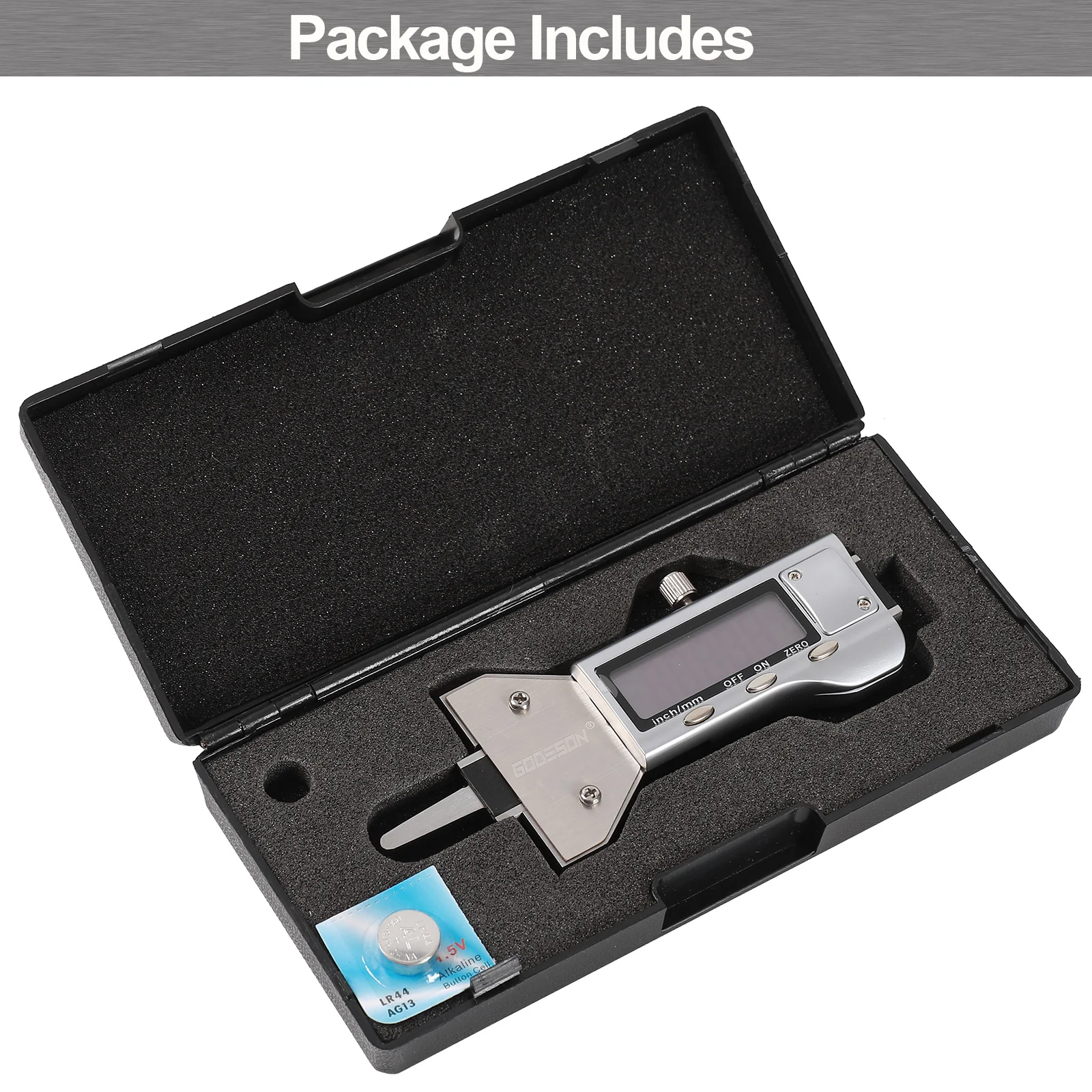 Digital Stainless Steel Material Tire Thread Depth Gauge Large Screen ...