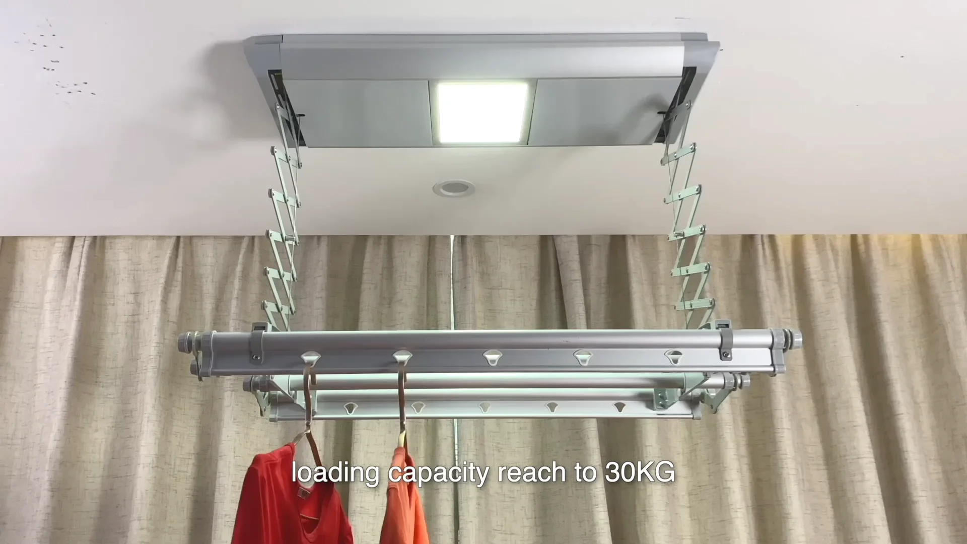 Smart Furniture Metal Folding Clothes Rack Telescopic Clothes Pole ...