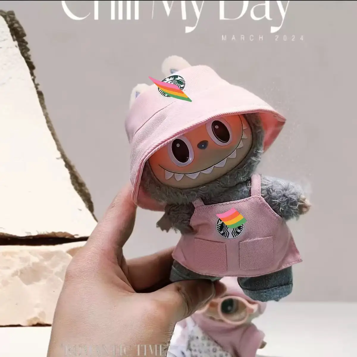 Labubu Coffee Green Apron Labubu Coffee Working Clothes Labubu Coffee ...