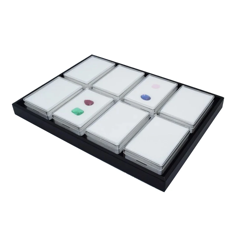 Clear Acrylic Gemstone Display Box Tray Set - Elegant & Versatile