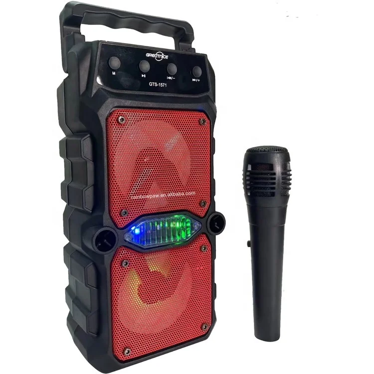 KTS GTS-1571 Dual 3 Inch Portable Bluetooth Speaker for Karaoke