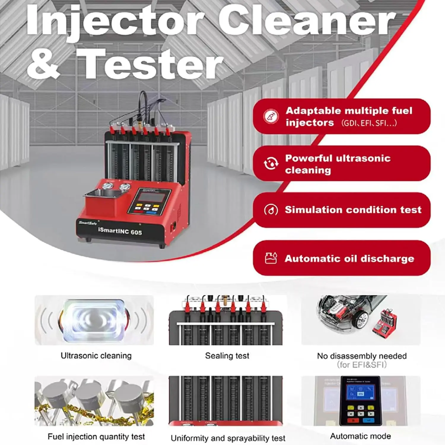 CNC605A GDI Fuel Injector Cleaner - Professional & Universal