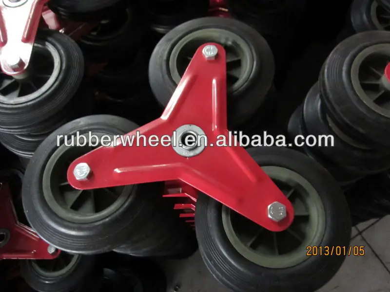Stair Climbing Solid Small Rubber Wheels for Hand Truck Trolley