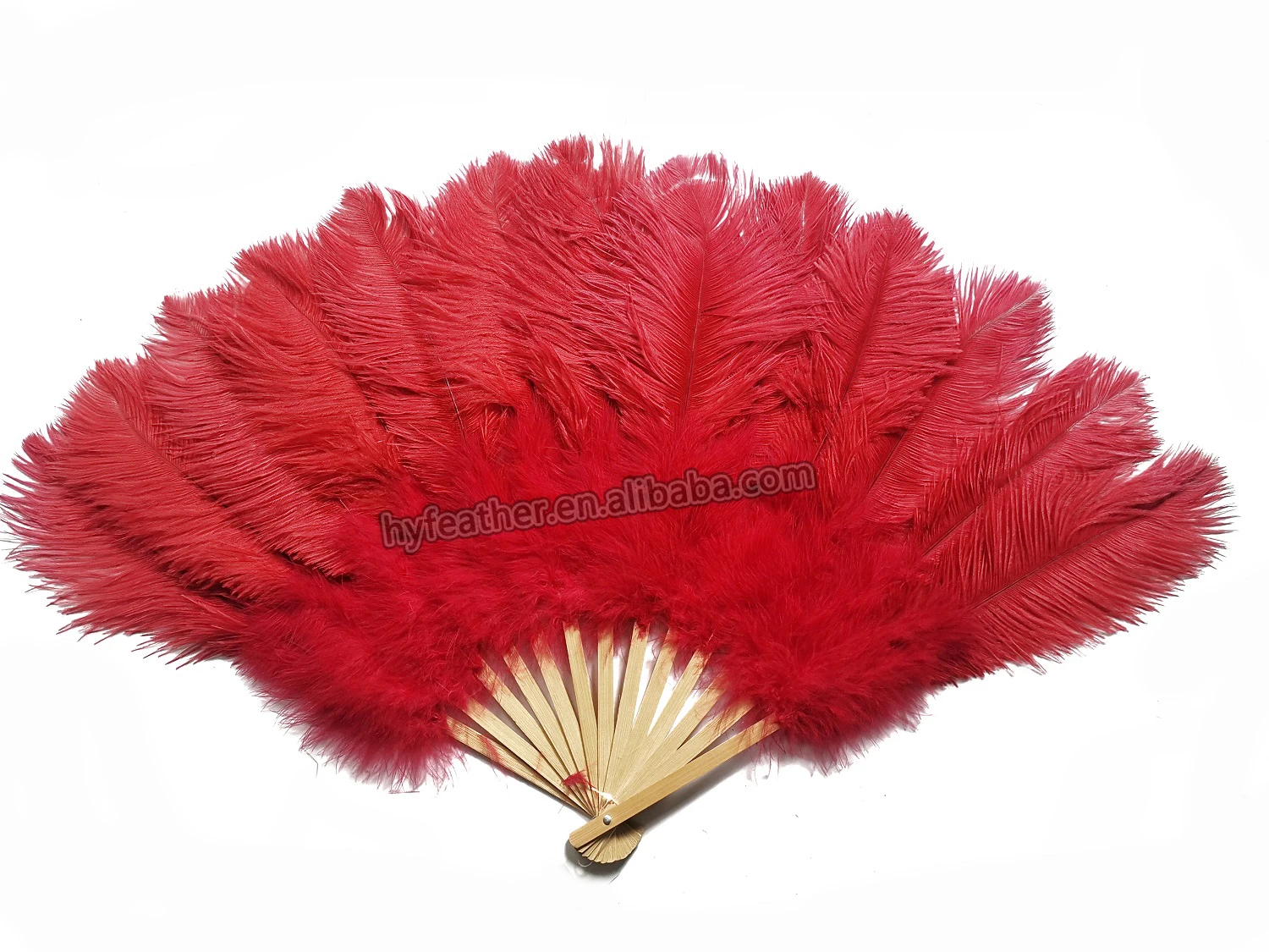 Wholesale Large Ostrich Feather Fans Pink Excellent Quality Feather Fan ...