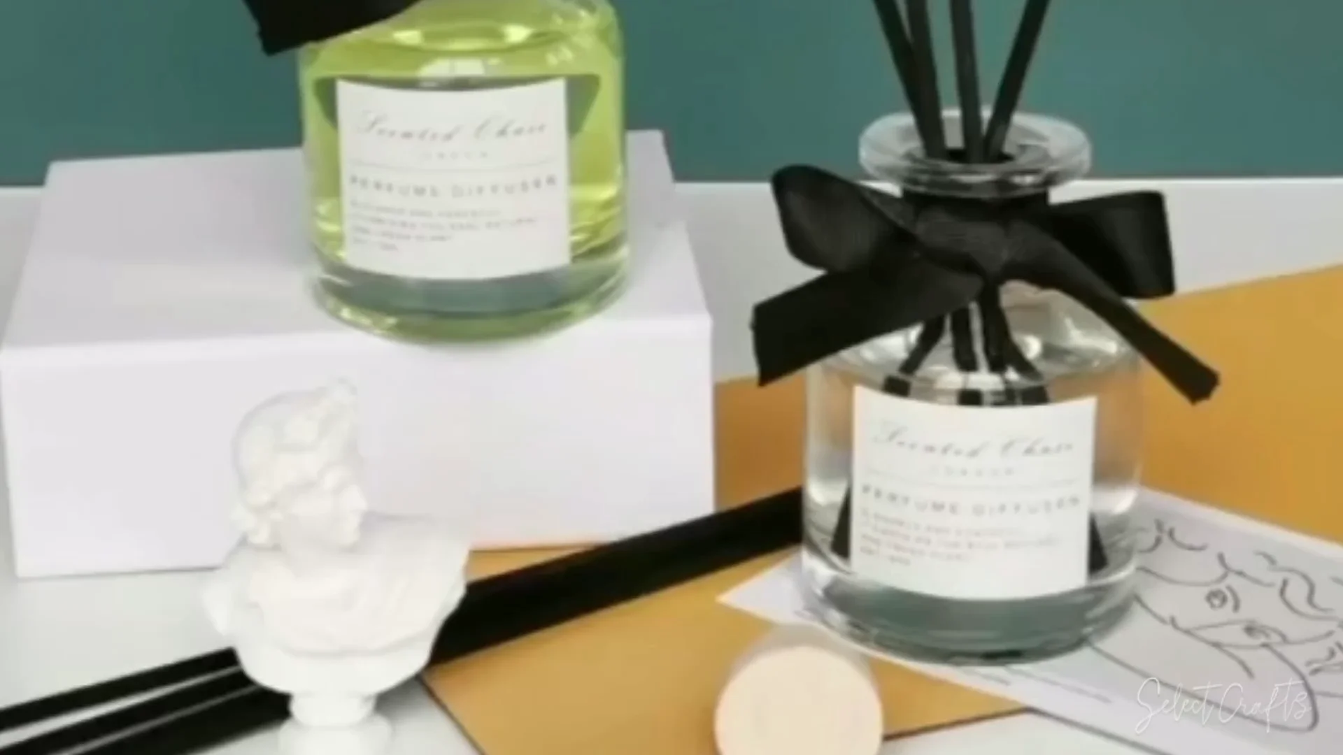 Customized Luxury Box Scented Candle Aroma Home Fragrance Reed Diffuser ...