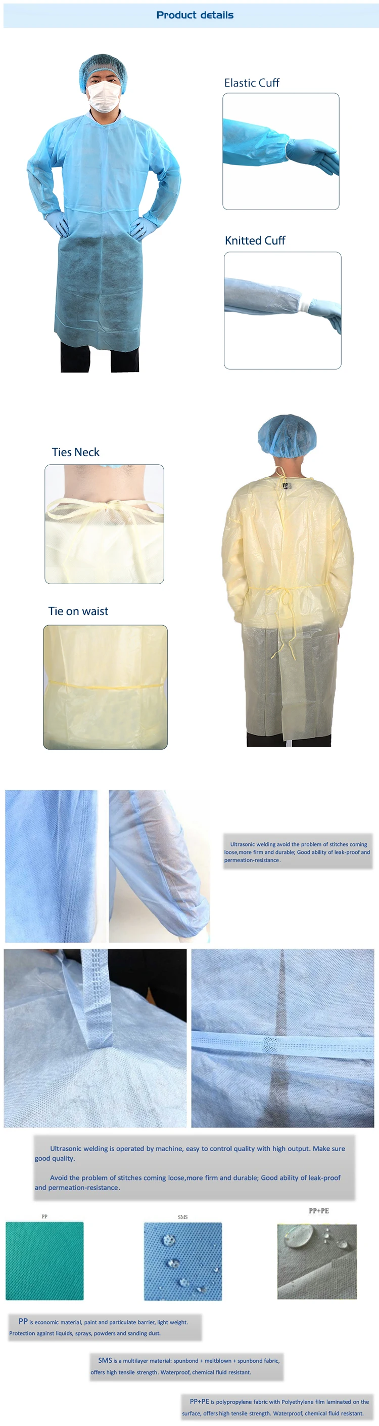 Cleanroom Smock Antistatic Lab Coat Esd Gown Factory Supply ...