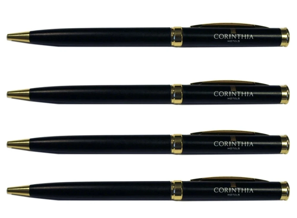 Metal Slim Twist Ballpoint Pen for Hotels | Customized Gift Pens in ...
