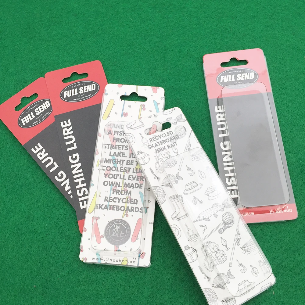 Clear Sliding Blister Card Fishing Lure Packaging - Customizable