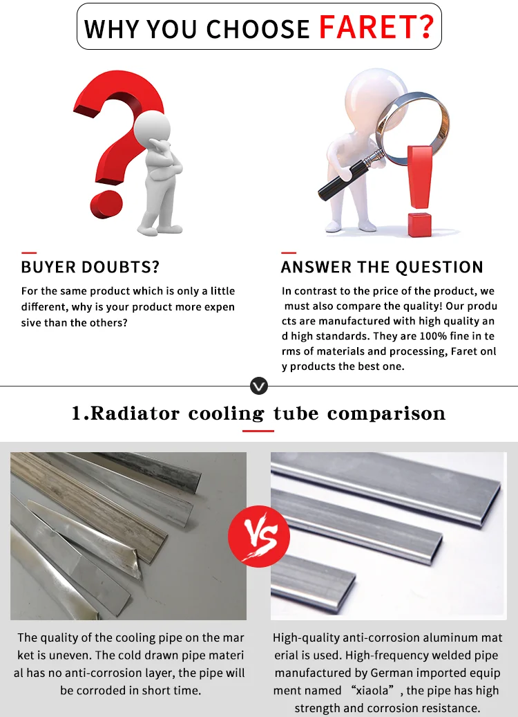 Faret 31211 PA66 GF30 Aluminum Radiator for Ford Everest