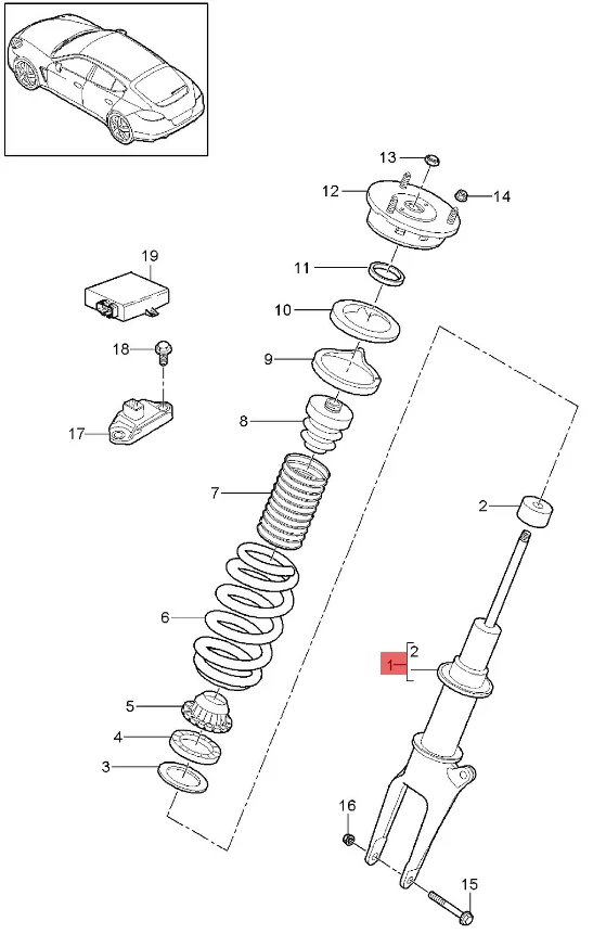 Porsche Panamera Shock Absorber Coilver - 12 Month Warranty