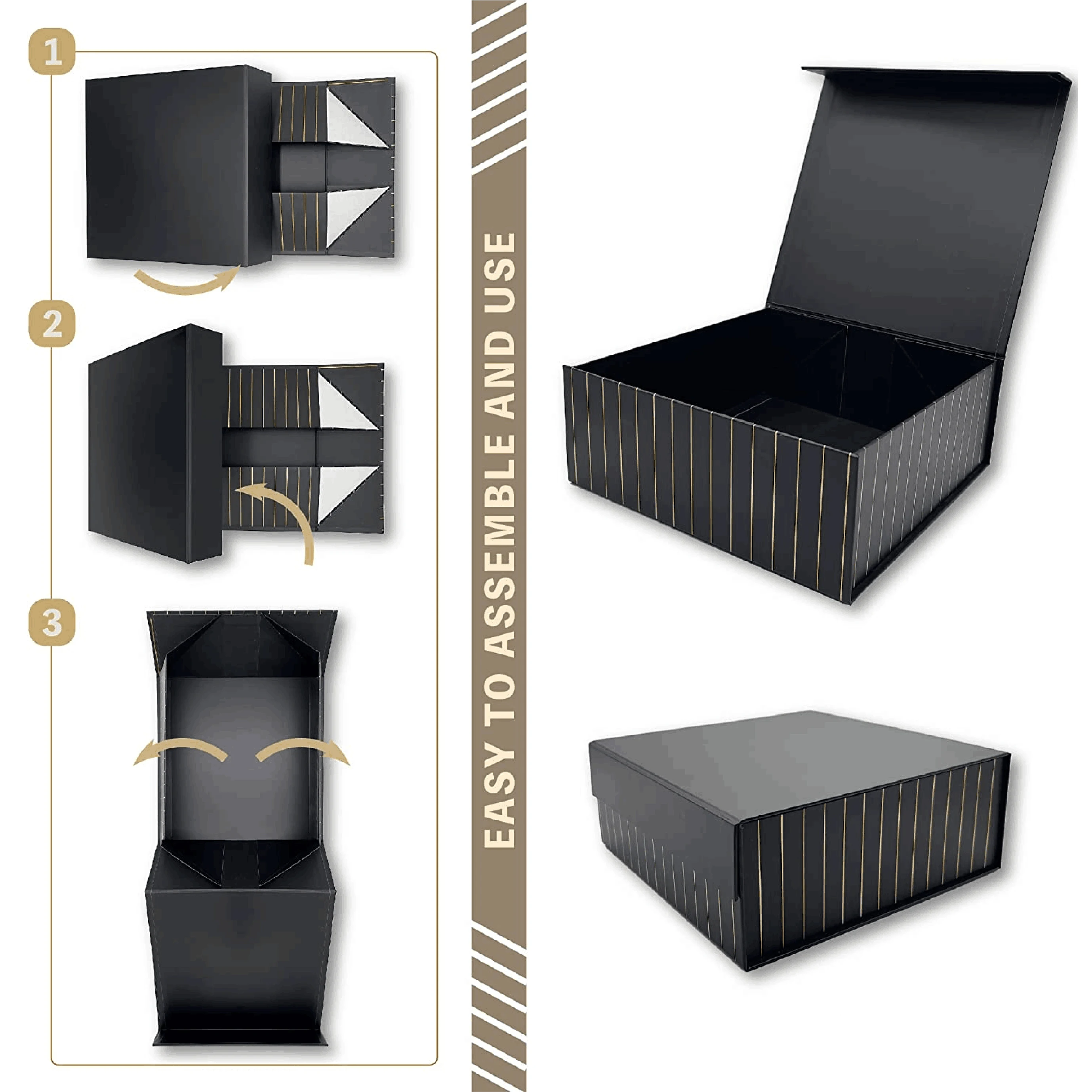 Foldable Magnetic Gift Box - Luxury Customizable Packaging