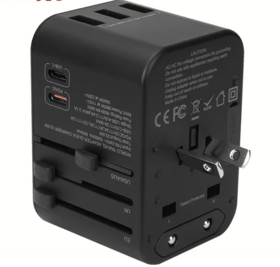 Universal Folding Adapter UK US AU EU Multi Plug DE AU Extension Socket ...