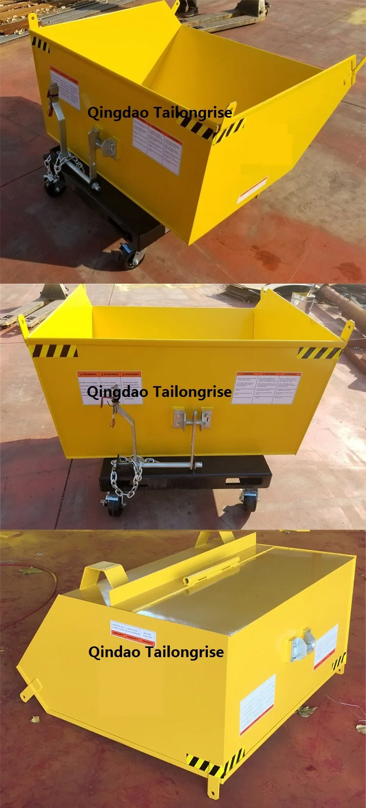 Low Profile Self Dumping Hopper Waste Bin Garbage Dumpster - Buy Self ...