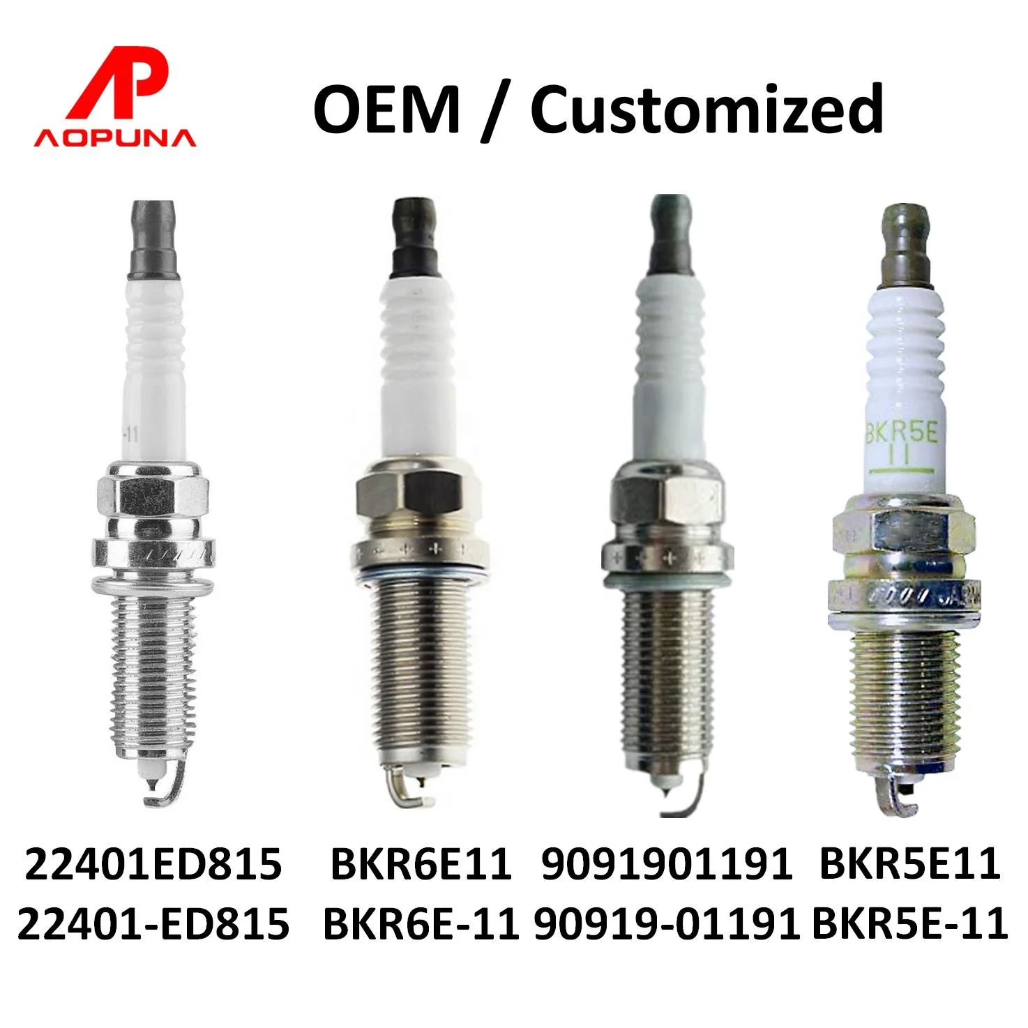 Spark Plug Plugs Bujias BKR6E11 9091901253 22401JA01B 9091901191 ...
