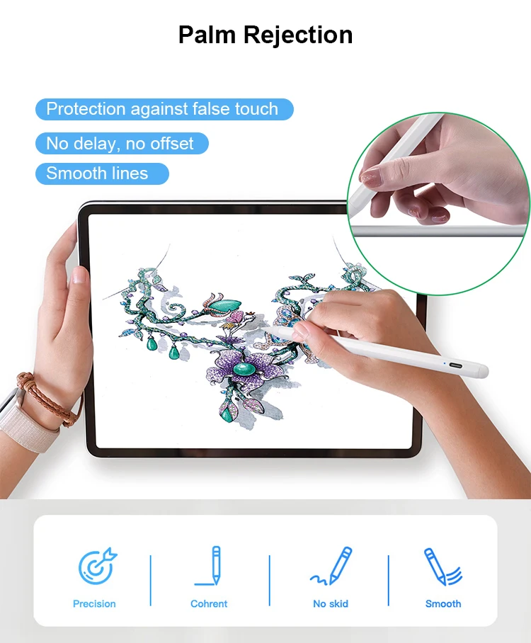 Upgraded Gen2 Stylus Pens With Pal Palm Thumb Rejection For Pda Ipad ...