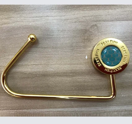 Straight Gold Hook for Handbag - Elegant Metal Accessory