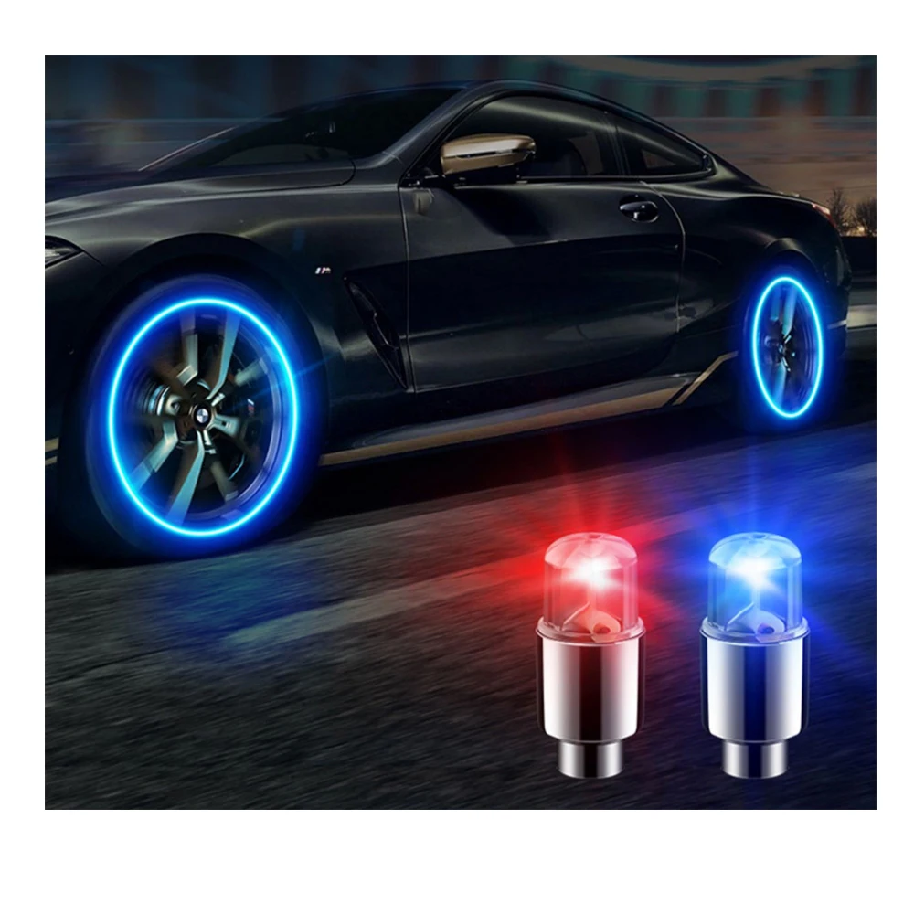 Lighted Valve Stem Caps - LED Tire Air Cover Lights