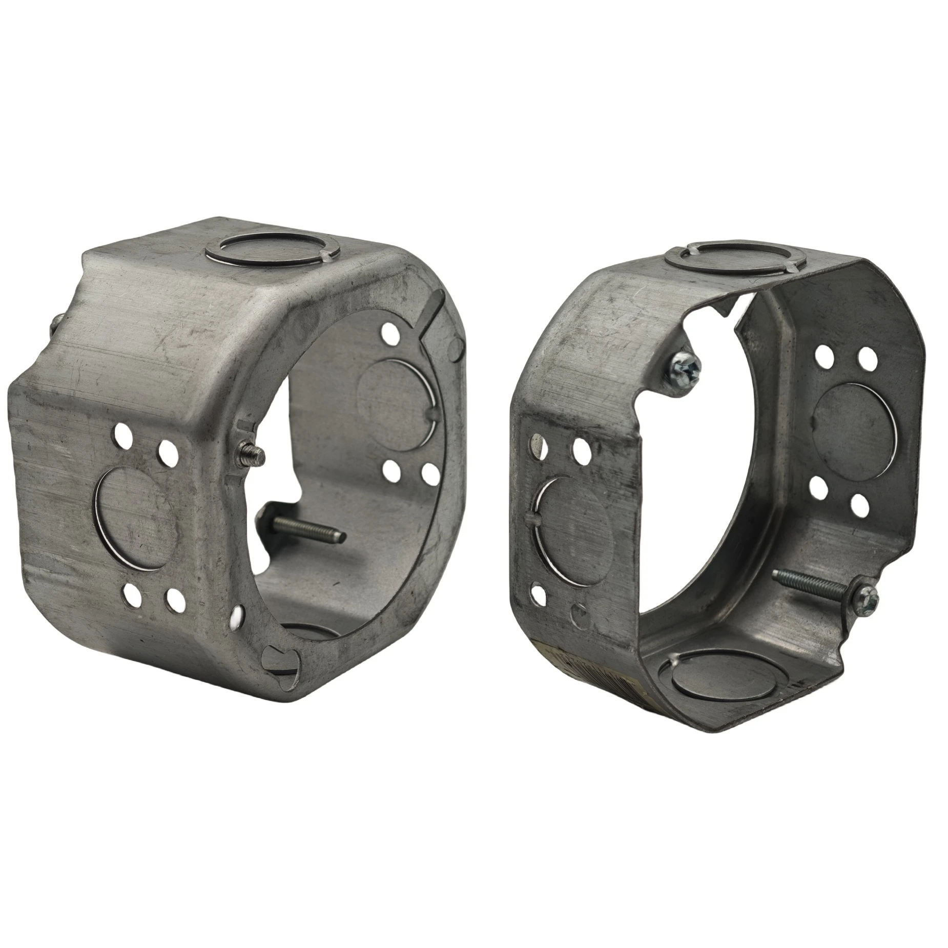 4 in Galvanized Steel Octagon Extension Ring With Ground Screw Drawn 1 ...