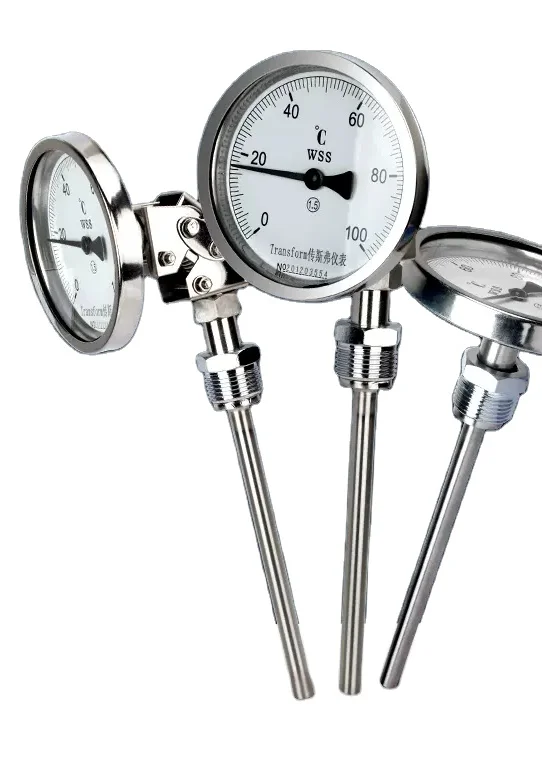 Bimetal thermometer stainless steel boiler pipe industrial thermometer ...