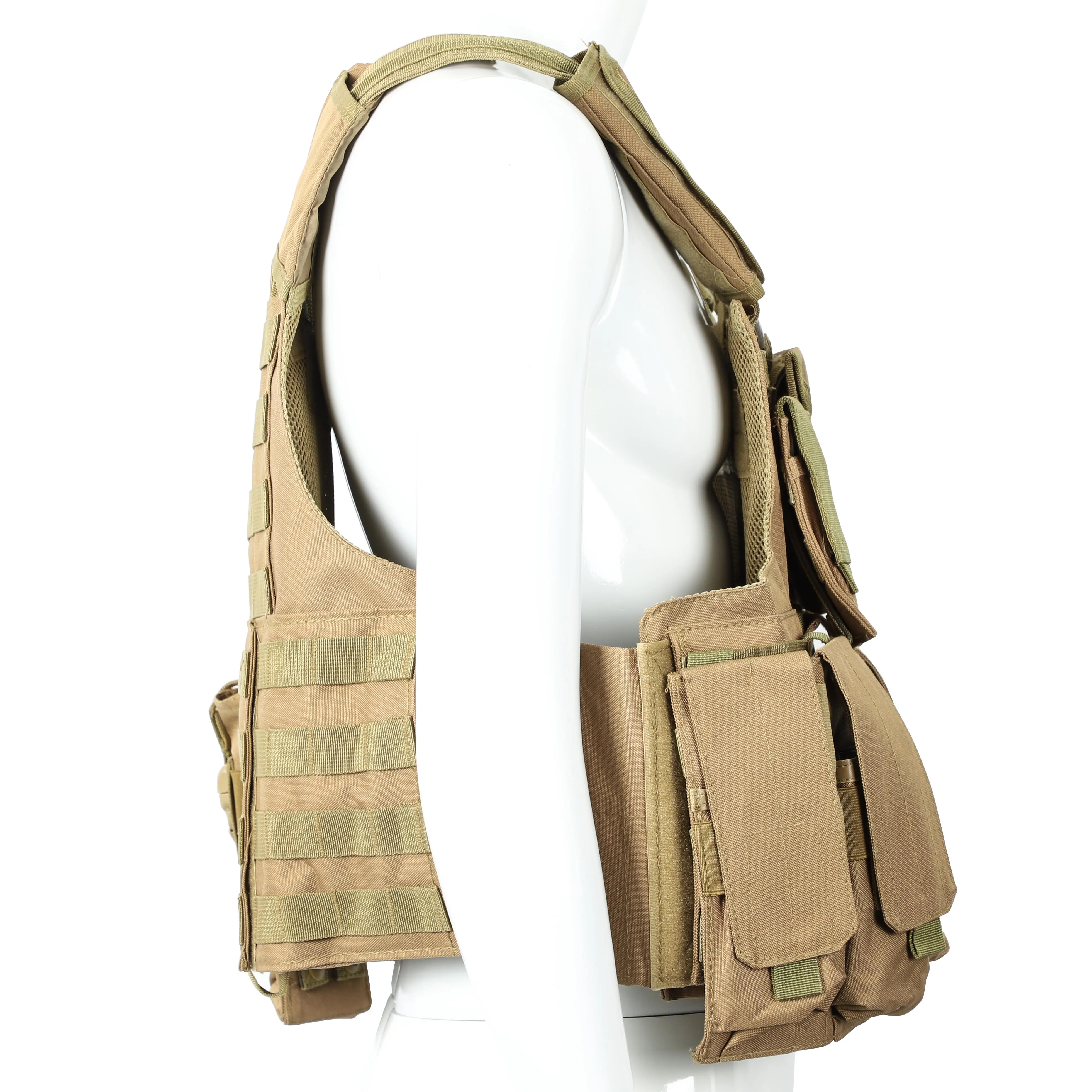 Unisex Tactical Vest Cs Field Camouflage Vest Molle Outdoor Combat ...