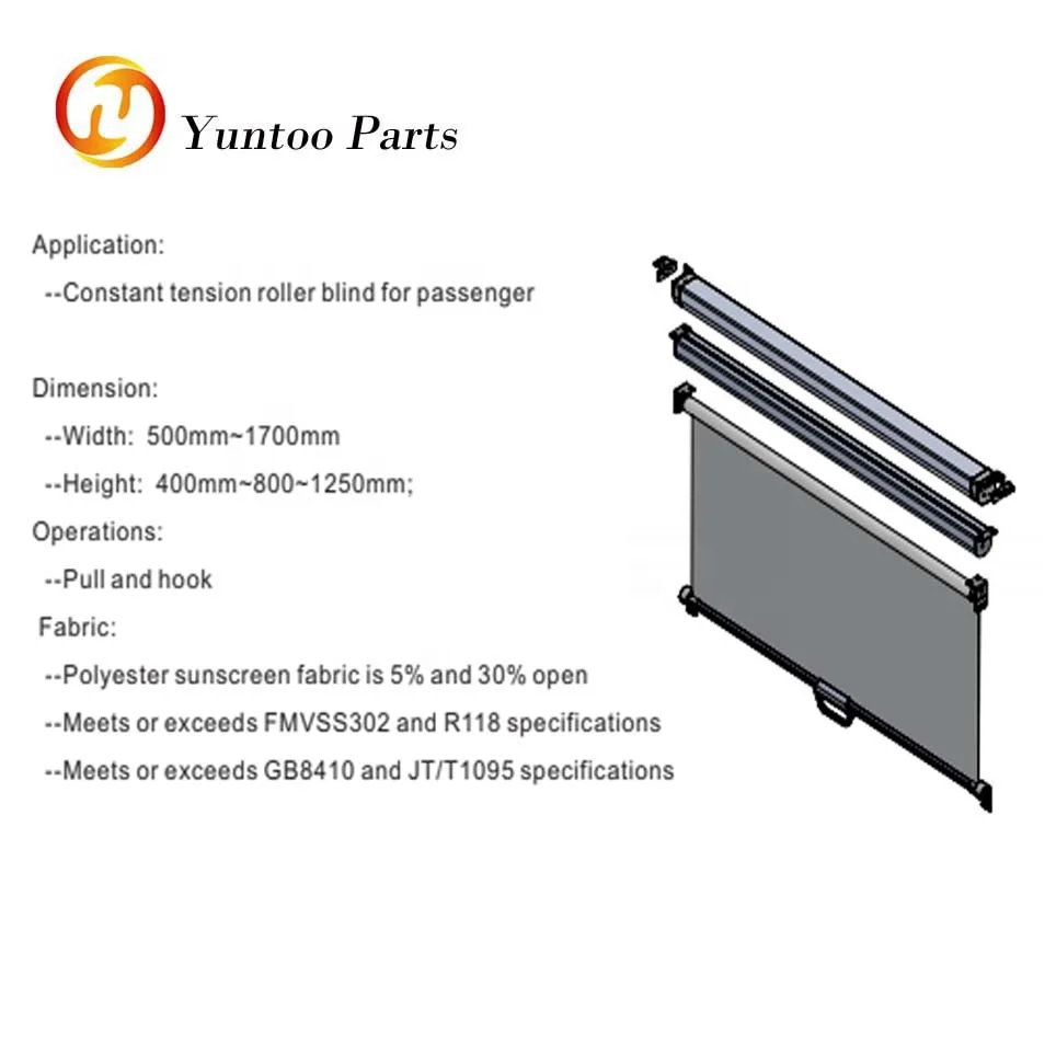 OEM PRICE Bus Curtain Constant Tension Roller Blind for Passenger ...