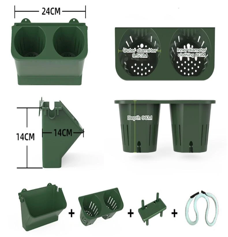 Wall Hanging Vertical Green Wall-mounted Plastic Planting Box Garden ...