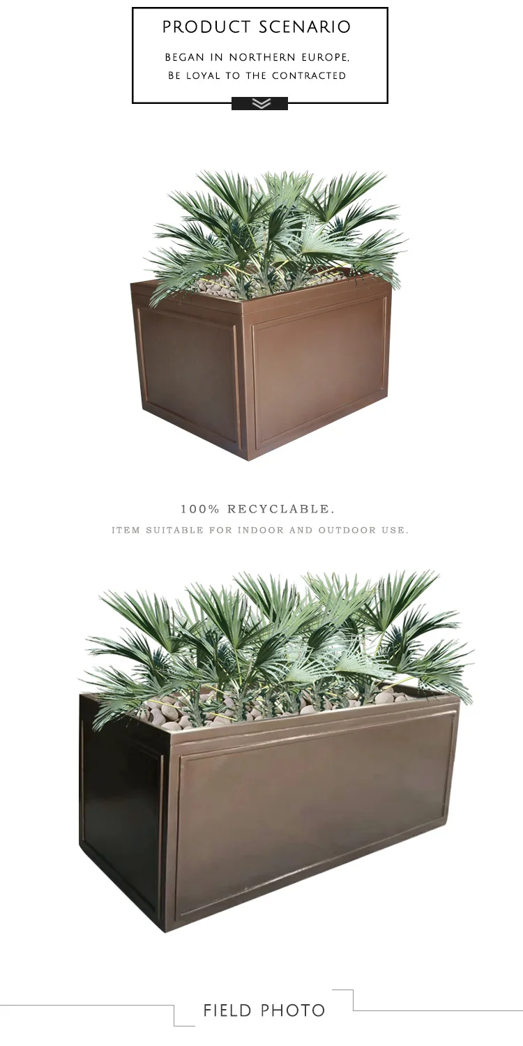 Outdoor Fiberglass Large Rectangle Planter Box Garden Flower Pot - Buy ...