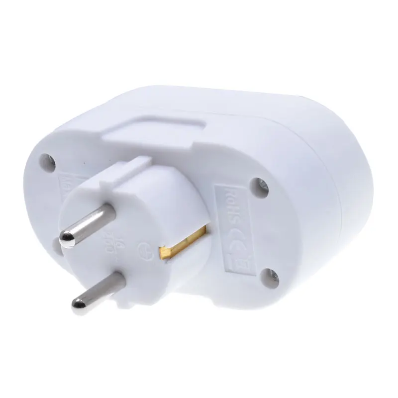 European Style 2 Way Power Extension Socket Schuko Euro Plug Adapter ...