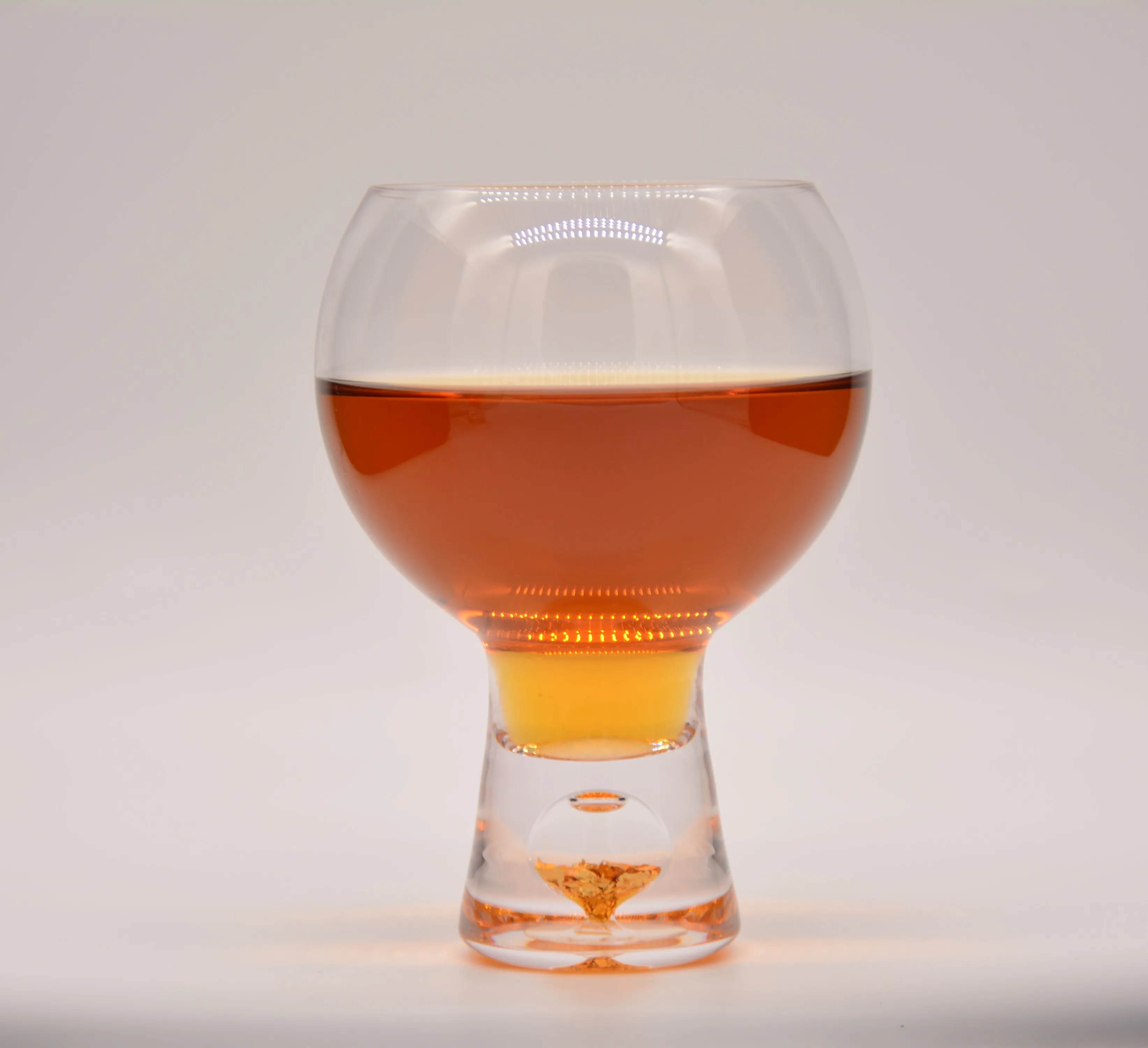 Large Goblet Thick Stem Gin Glasses With Gold Leave Infilled Bubble Balloon Gin Glasses Buy