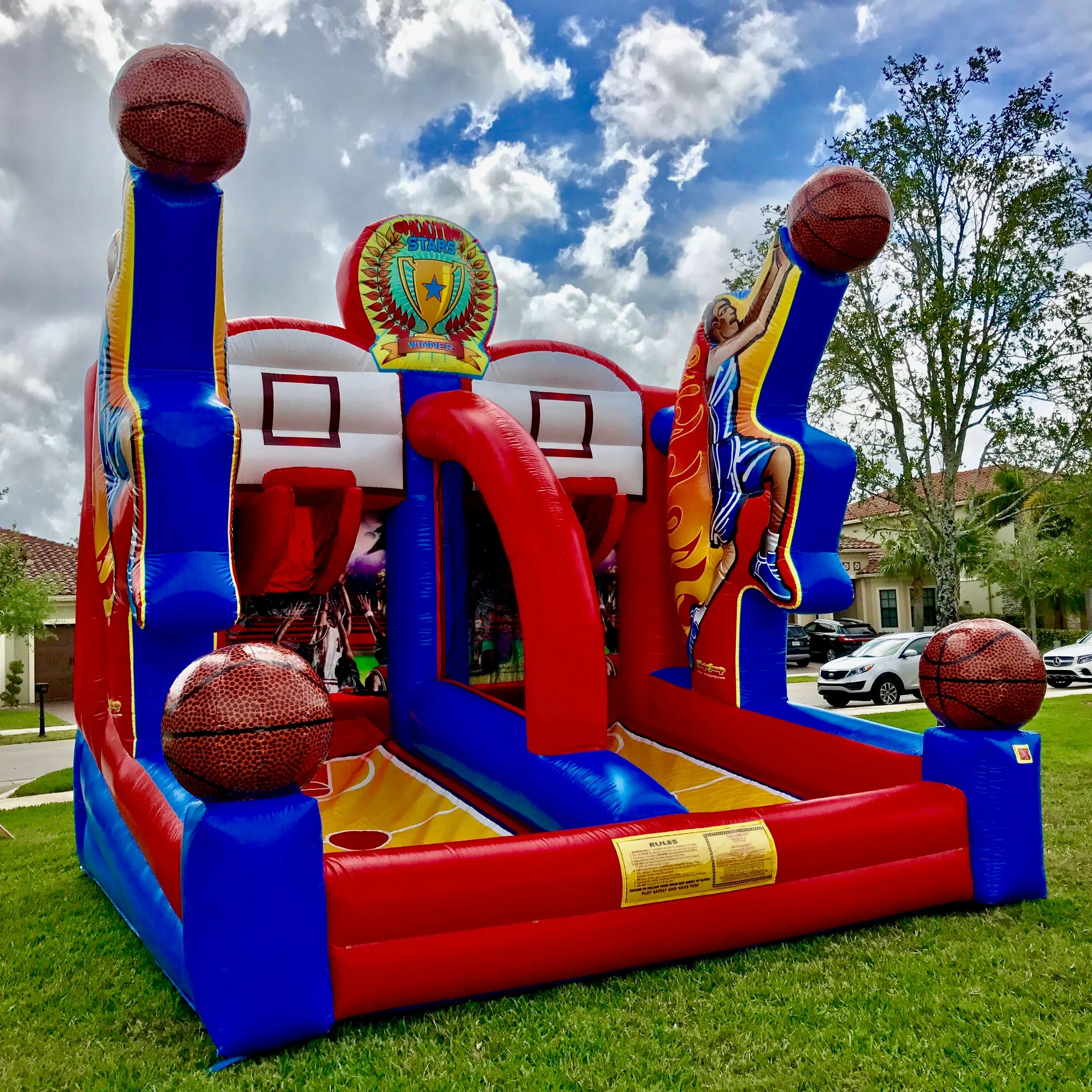 High Quality Inflatable Basketball Game Popular Inflatable Bungee Run ...