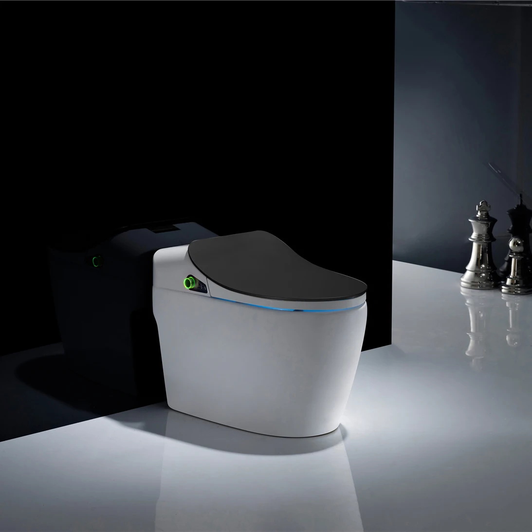 Popular Chinese Matt Black Automatic Flushing Wc Toilet Electric ...