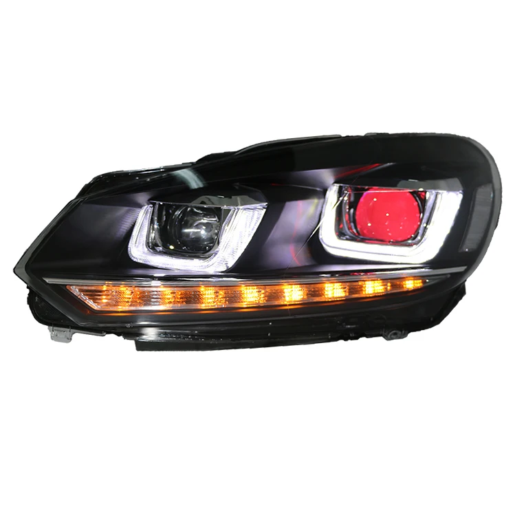 Mk6 Golf 6 Headlight Assembly with Sequential Running Signal