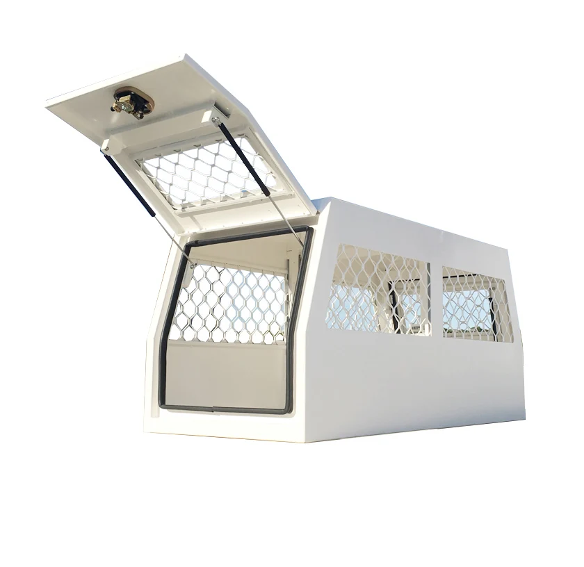 White Colour Half Fridge Steel Dog Box for UTE - All Seasons