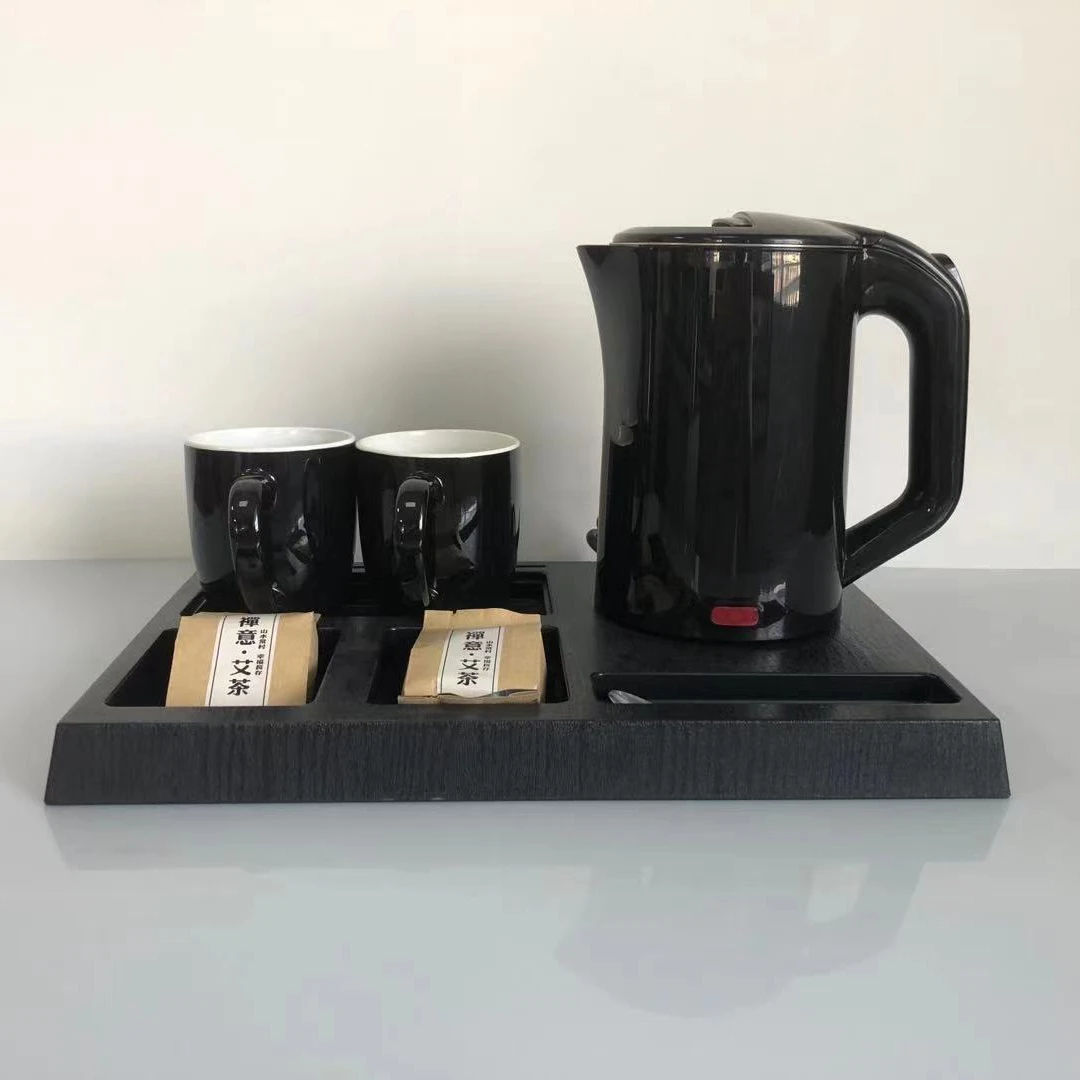 Hotel Supplies Stainless Steel Electric Tea Kettle Tray Set 0.8 L ...
