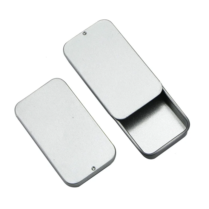 Empty Slide Top Tin Containers, Sliding Tin Box for Pills/Jewelry ...
