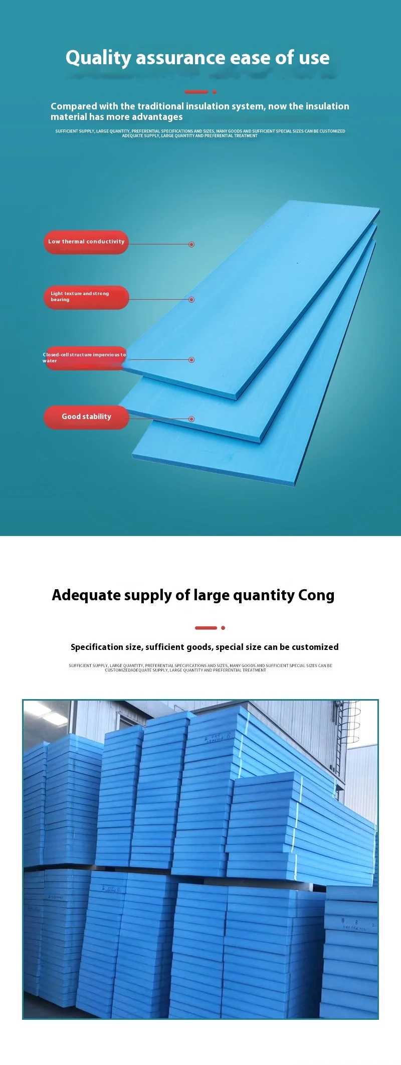 Customizable XPS Extruded Polystyrene Insulation Boards High ...
