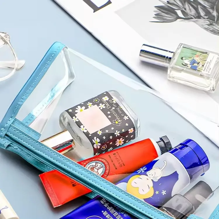 School Transparent Clear Pvc Pencil Case Zipper Stationery Storage ...