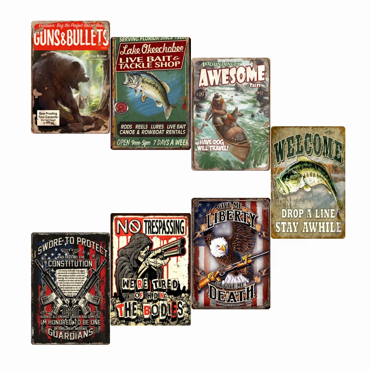 Metalen Wandborden Voor Buiten Gotham Retro Tin Signs Vintage Old ...