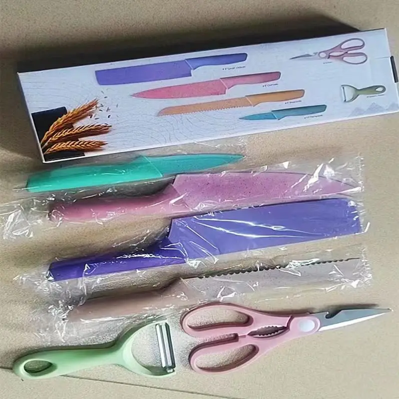 Wholesale Kitchen Knife Set7PCS Stainless Steel Chef's Knives Sharp ...