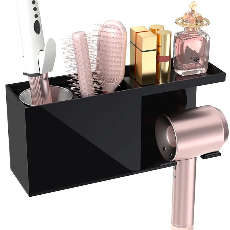 Wall Mount Hair Tools Organizer Acrylic Hair Dryer Holder Hair Care ...