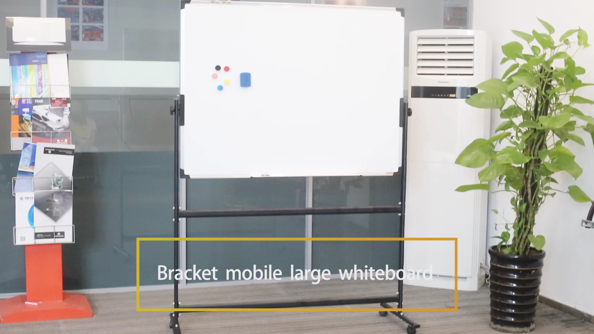 Mobile Rounded Base Magnetic Whiteboard Stand Retractable Whiteboard ...