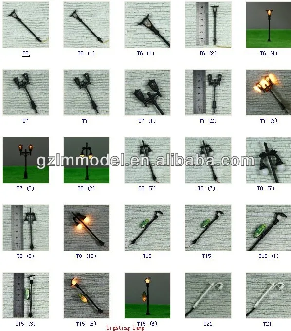 Scale Model Lamp For Ho O Train Railway Scenery Lamppost,Led Traffic ...