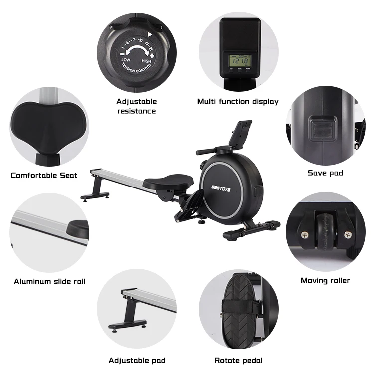 2023 Hot Selling New Adjustable Magnetic Resistance Rowing Machine ...