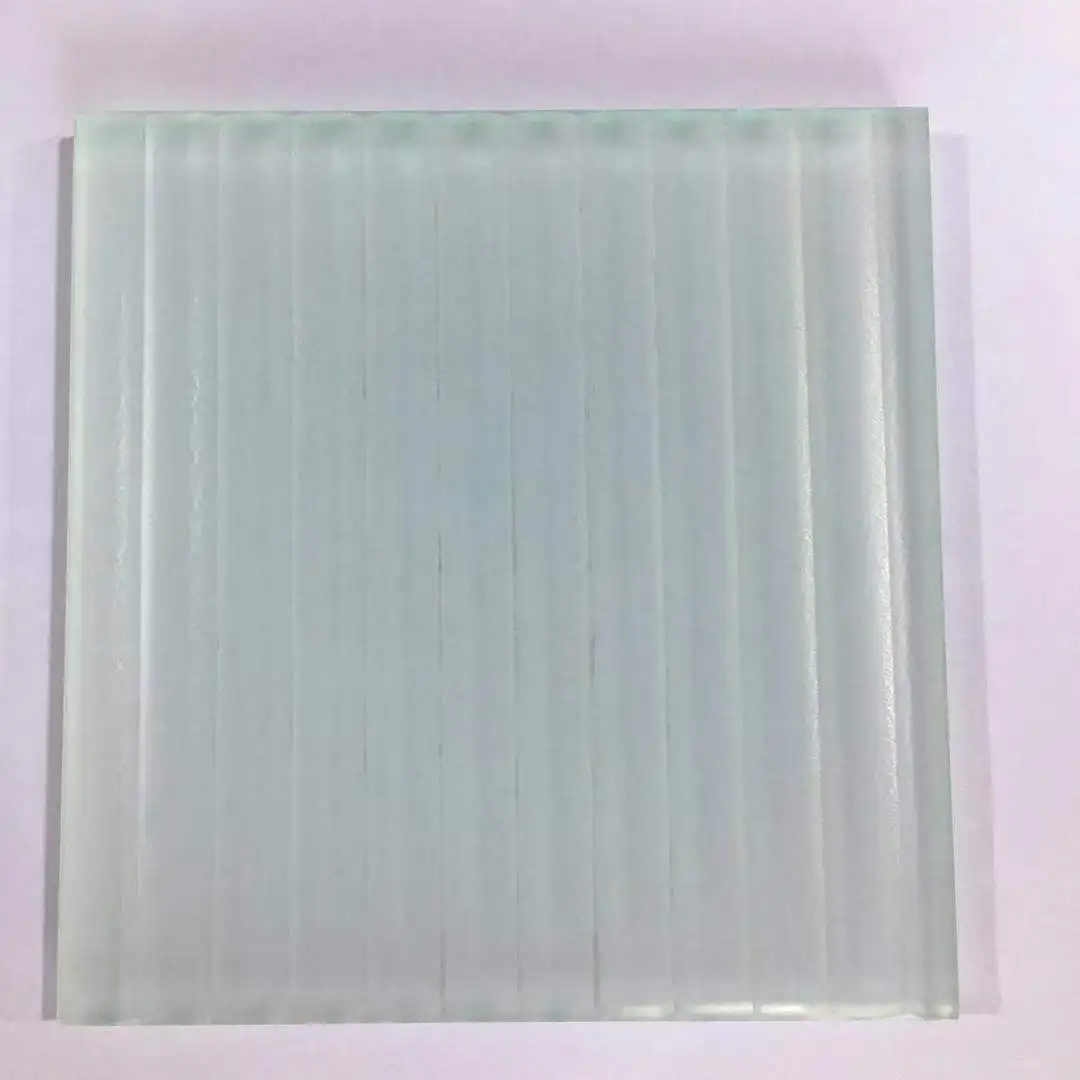 Laminated Ribbed Frosted Glass Panel 6mm & 7mm Thickness - OEM
