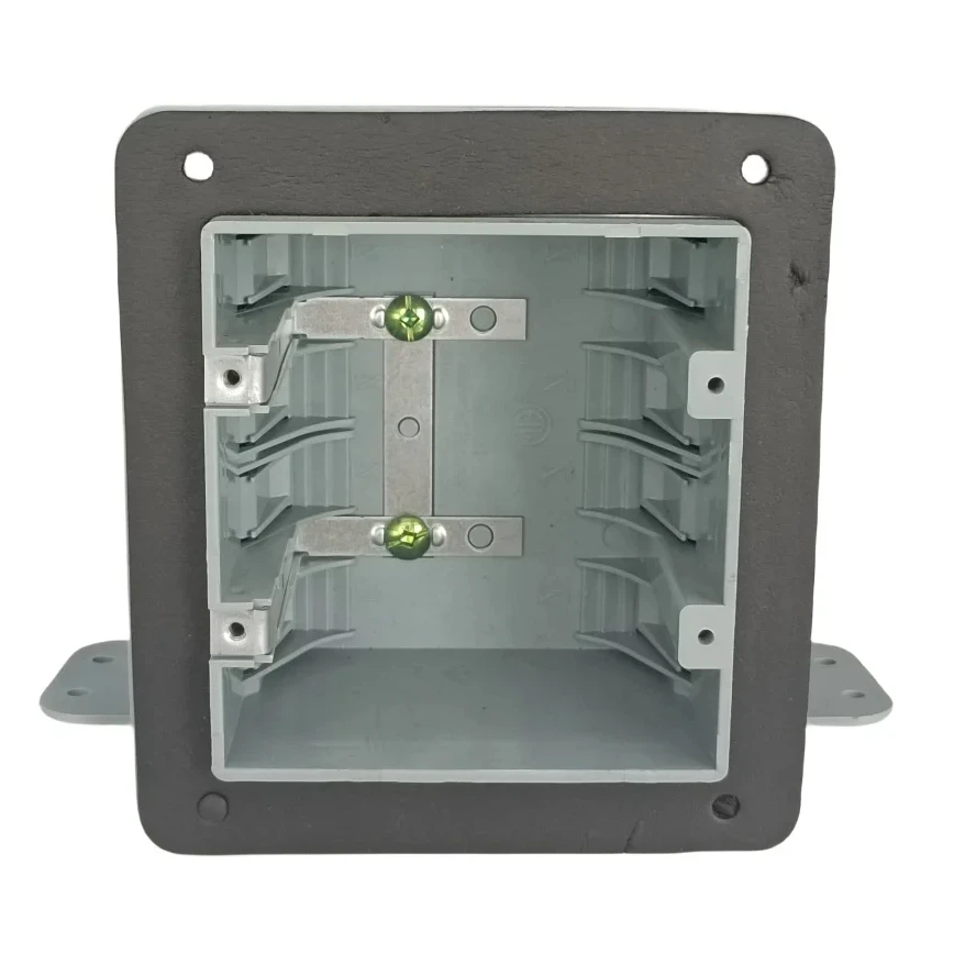 2-gang Non-metallic Square Vapour Proof Device Box Gray Electric ...