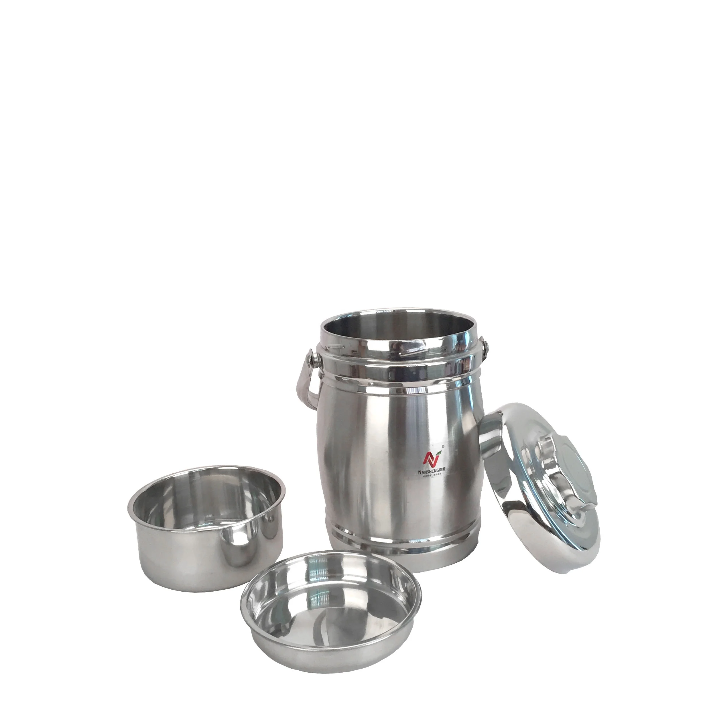 Best Sale Round Shape Containers Thermal Lunch Box 304 Stainless Steel ...