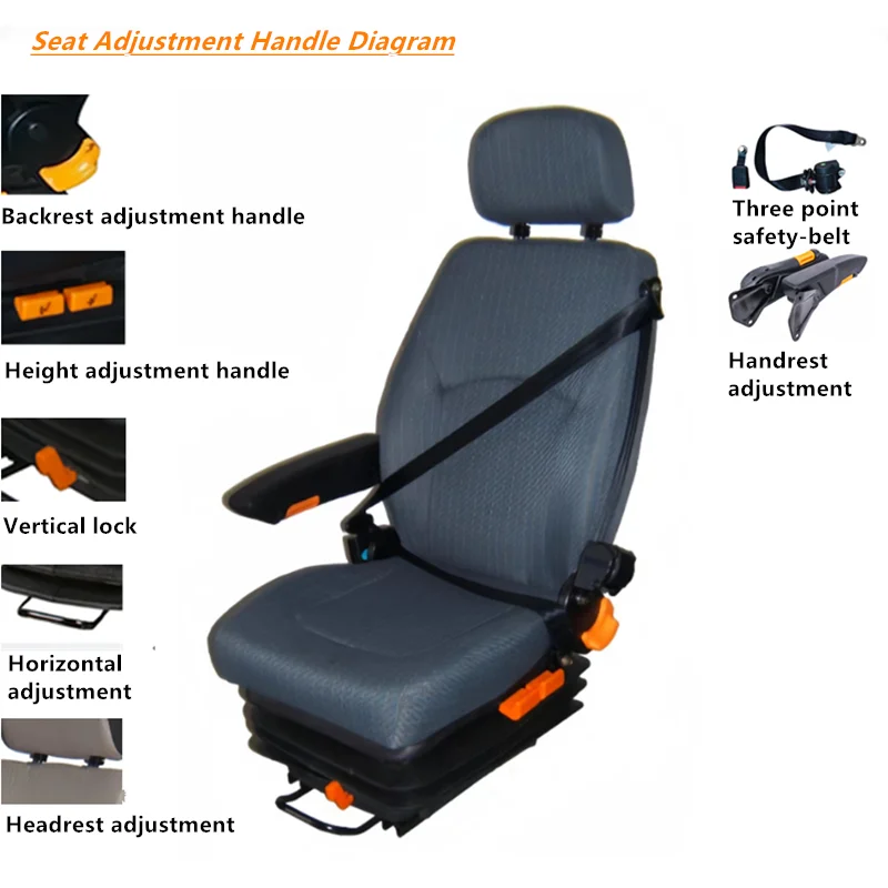Isri Air Suspension Driver Seat For Equipment Truck Bus Heavy Duty ...